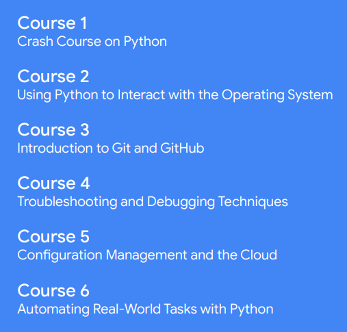 Google IT Automation with Python Certificate - Jackson College
